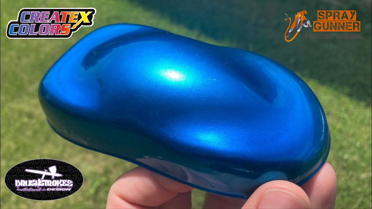 Createx Colors- Caribe Blue Candy2o over Quicksilver Chrome - YouTube