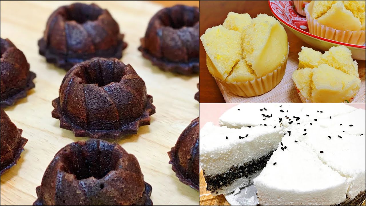 3 EASY and QUICK steamed cake recipes | 3款超简单快速蒸蛋糕合集 - YouTube