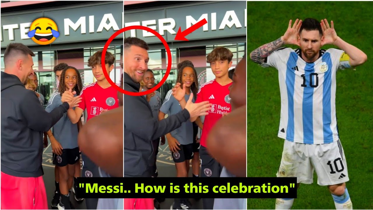 MESSI FUNNY REACTION 😂 Miami Academy Player Showing Messi's Iconic ...