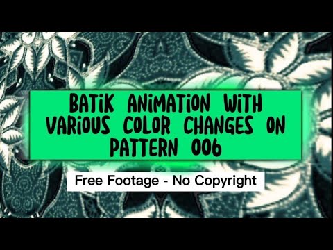 Batik Animation on 006 Pattern with various color changes | Free ...