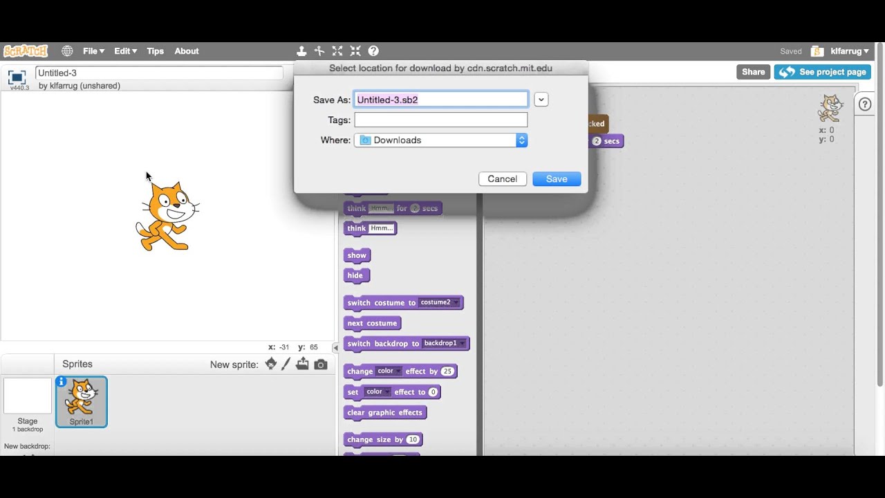 Downloading your scratch game from online - YouTube