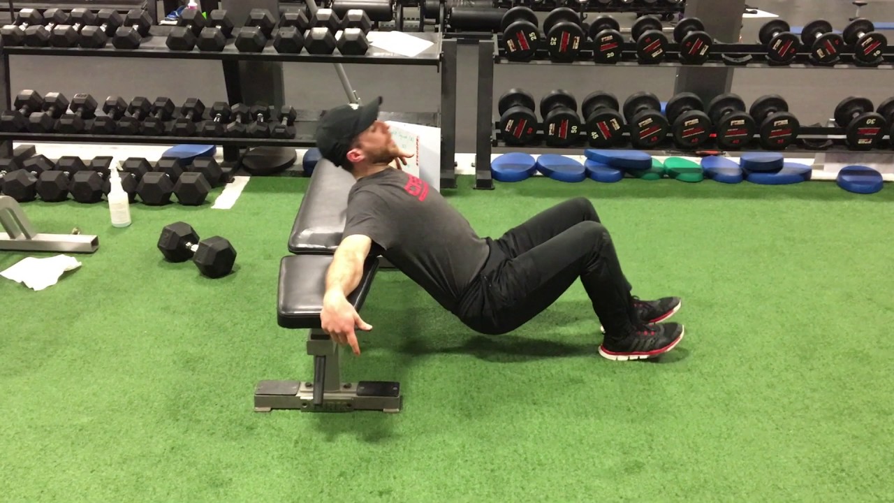 1 Leg Bench Hip Lift w: Iso - YouTube