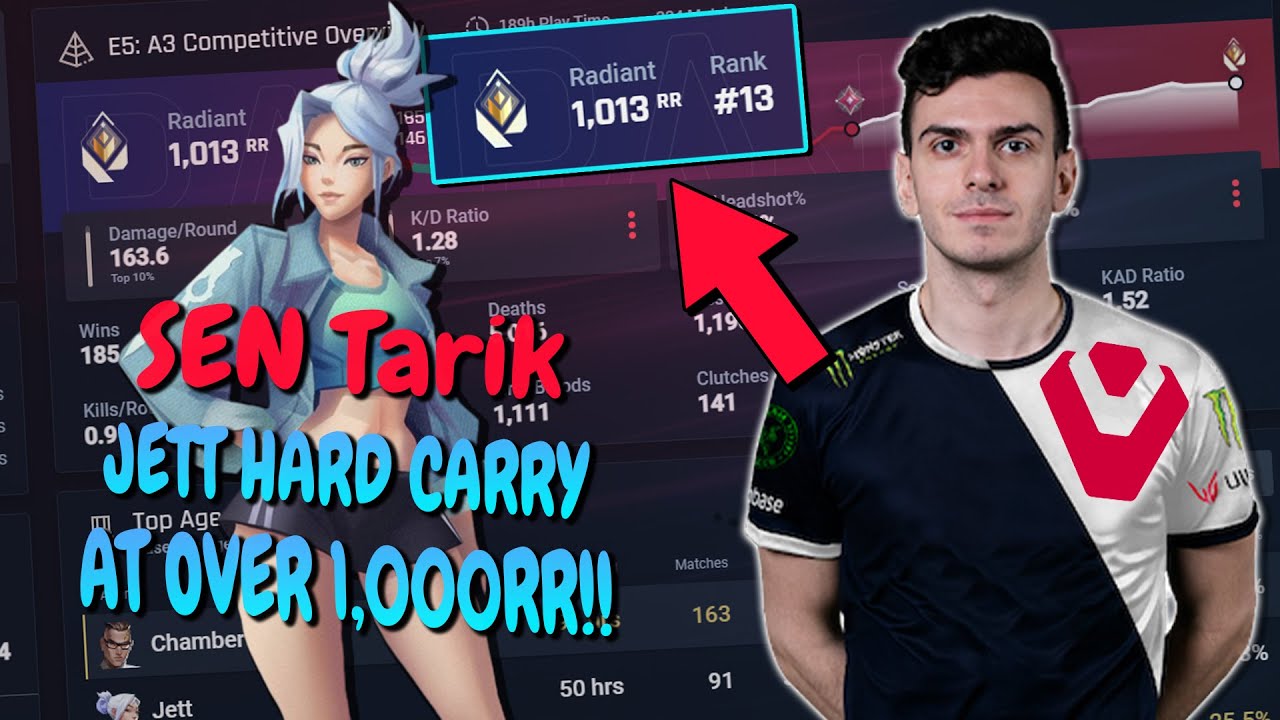 SEN Tarik is OVER 1,000RR DOMINATING on Jett!! *Crazy Flick Aim* - YouTube