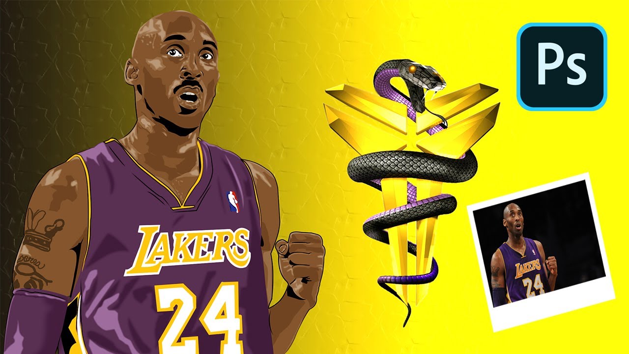 Vectorizar Kobe Bryant Photoshop Speed Art - YouTube