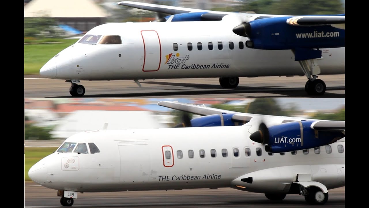 Liat Dash 8 300 And ATR 72 600 St Kitts HD 1080p YouTube