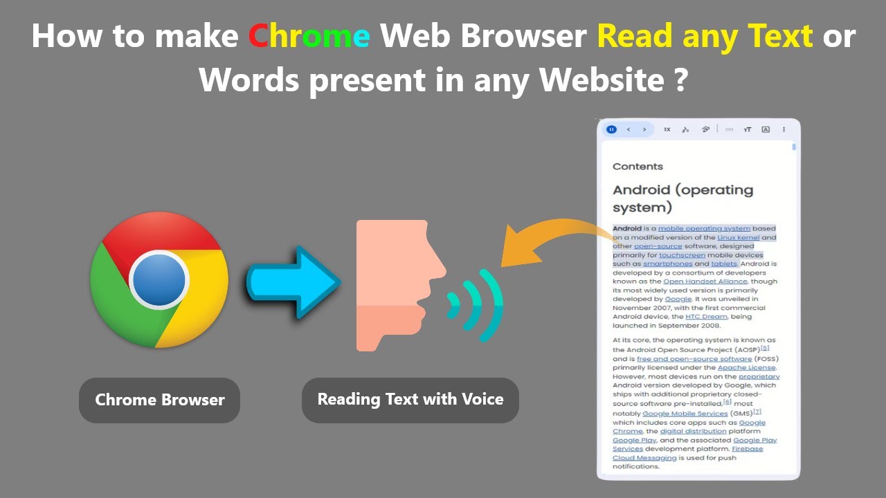 How to make Chrome Web Browser Read any Text or Words present in any ...