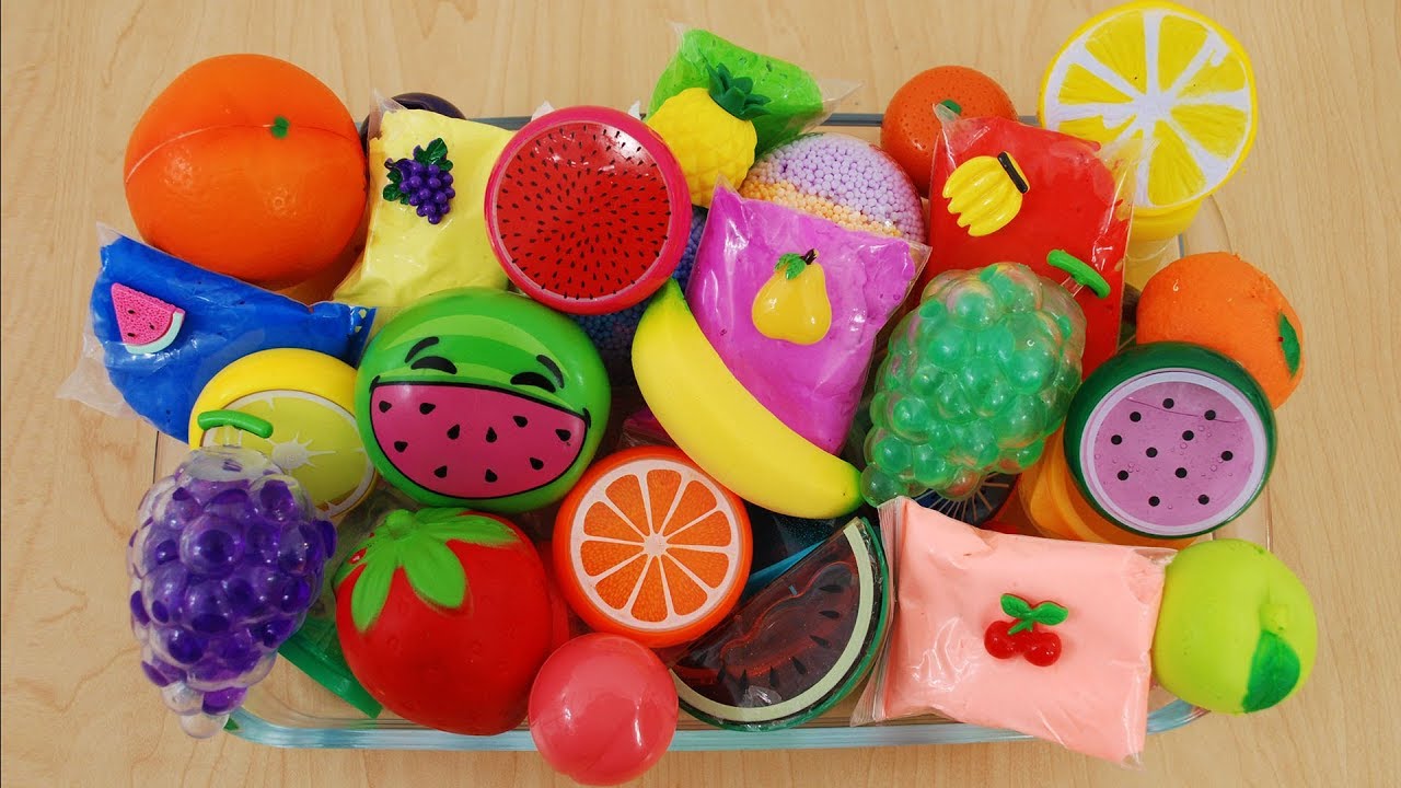 Mixing Clay into Store Bought Slime - Satisfying Slime Smoothie - Slime ...