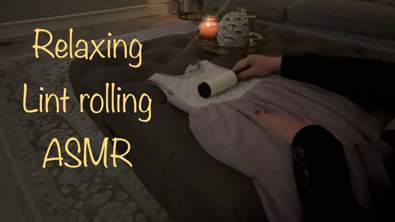 👗 Relaxing lint roller ASMR l Beautiful dress fabric rustling sounds ...