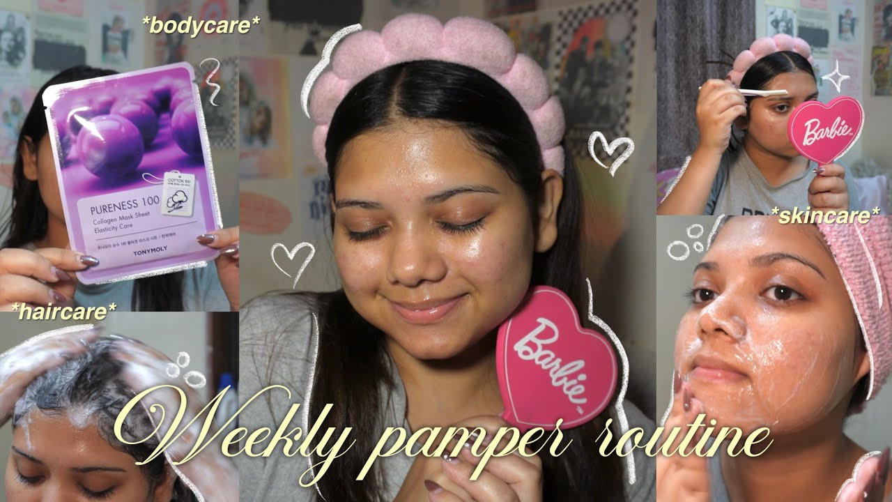 My WEEKLY PAMPER ROUTINE 𐙚˙ ˖🛁 | shower, skincare, bodycare, haircare ...