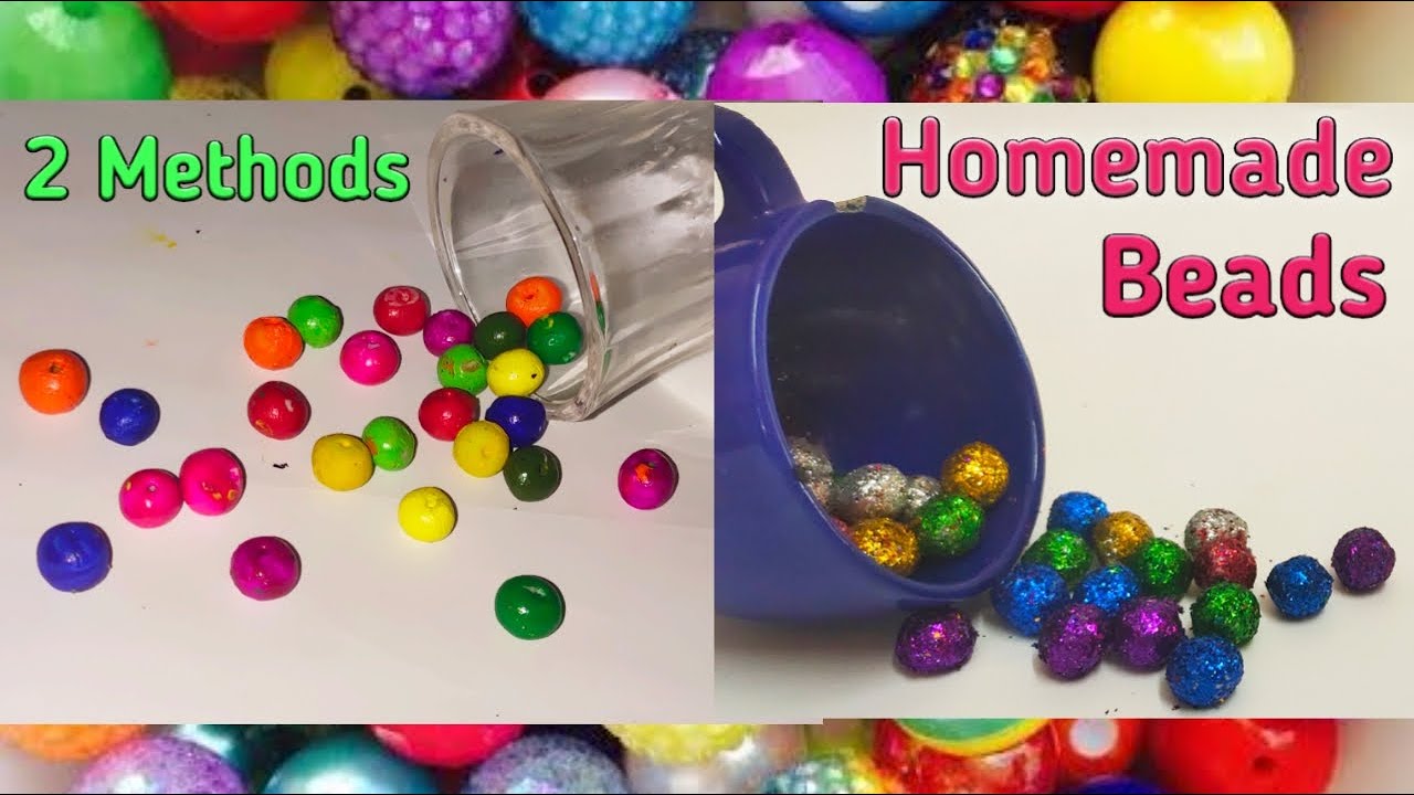 HOMEMADE BEADS|how to make beads at home|Beads making at home|Diy beads ...