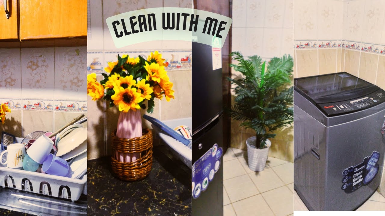 clean with me/ Night kitchen clean with me/ASMR cleaning/ Motivational ...