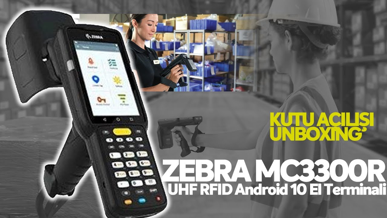 Zebra MC3300R / MC3390R UHF RFID ANDROİD 10 EL TERMİNALİ kutu açılışı ...