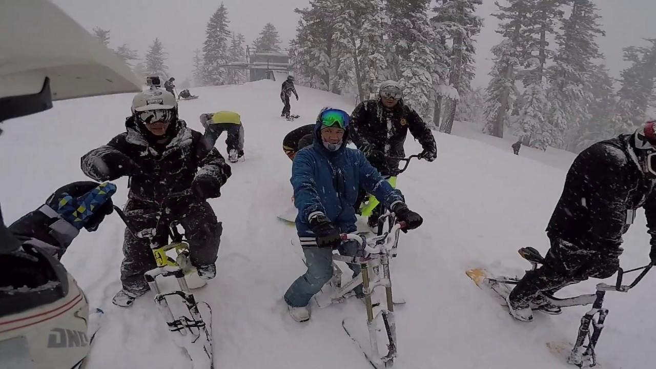 SkiByk with friends at Sierra-at-Tahoe - (Ski Bike, Skibike, Skibiking ...