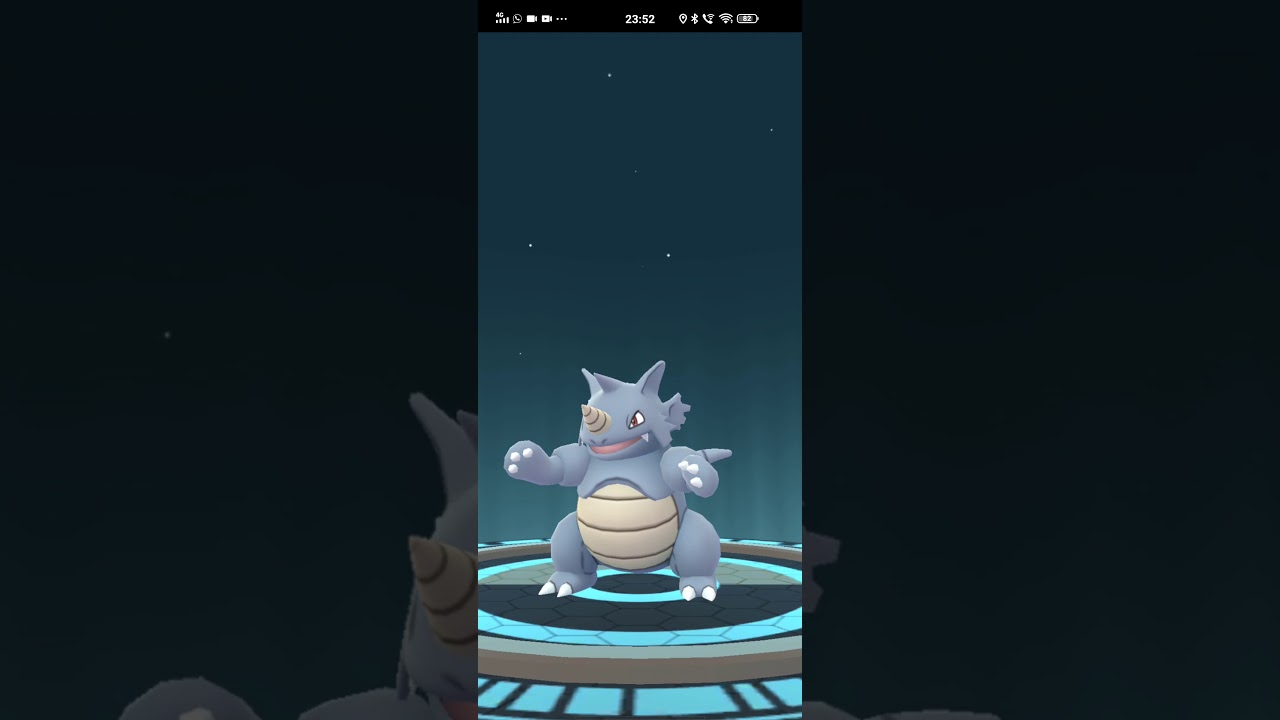 Evolution of Lucky Rhyhorn to Rhydon in Pokemon go - YouTube