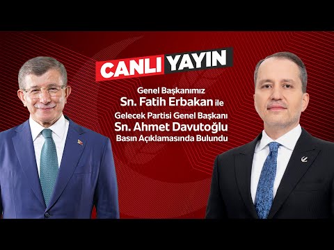 📡 Genel Başkanımız Sn. Dr. Fatih Erbakan ile Sn. Ahmet Davutoğlu basın açıklamasında bulunuyor.