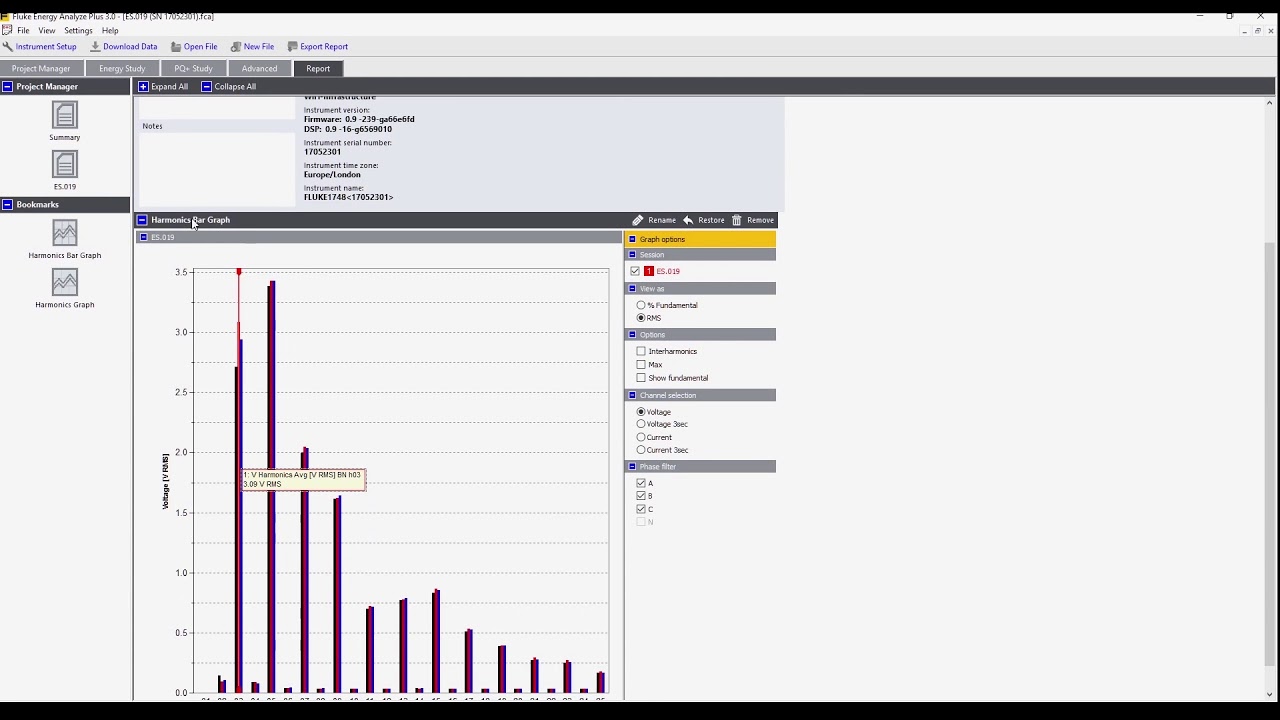 Création de rapport avec le logiciel Fluke Energy Analyze Plus - YouTube