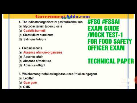 fssai previous year solved question paper for fsos and technical ...