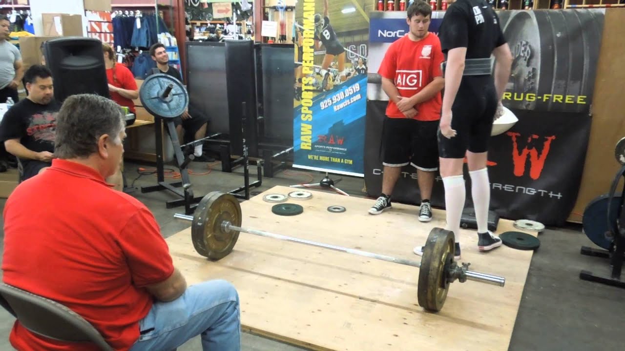 kenny 2nd deadlift 465 norcal powerlifting meet 2013 oct 20 - YouTube