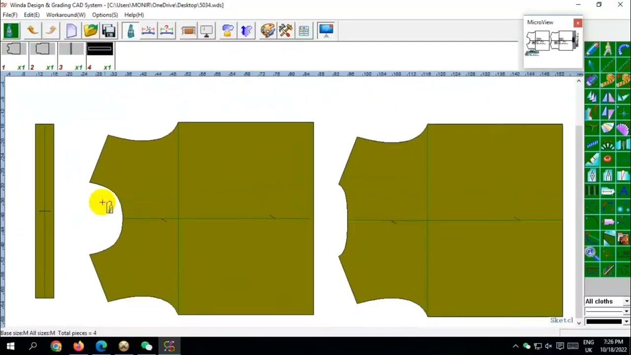 winda cad pattern design Garments easy👕 ten-top make tutorial - YouTube