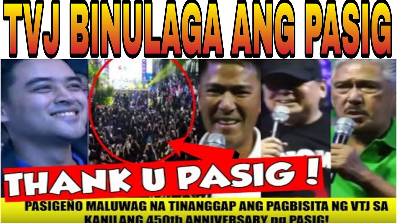 TVJ BINULAGA ANG PASIG SA KANILANG 450 YEARS_PASIG BINAHA NG TAO MAYOR VICO SOTTO NA LUHA SA ...