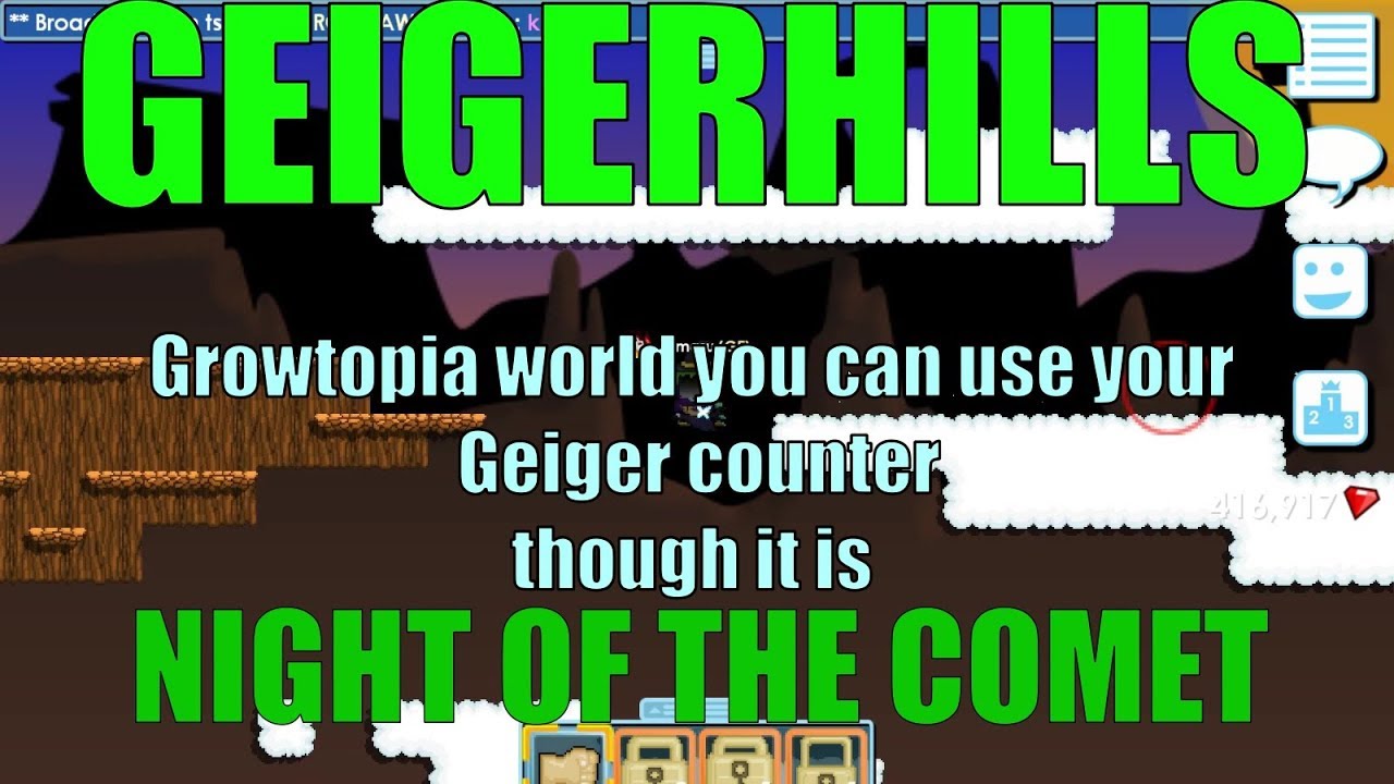 USING GEIGER COUNTER DURING NIGHT OF THE COMET || GROWTOPIA || JAMASU ...