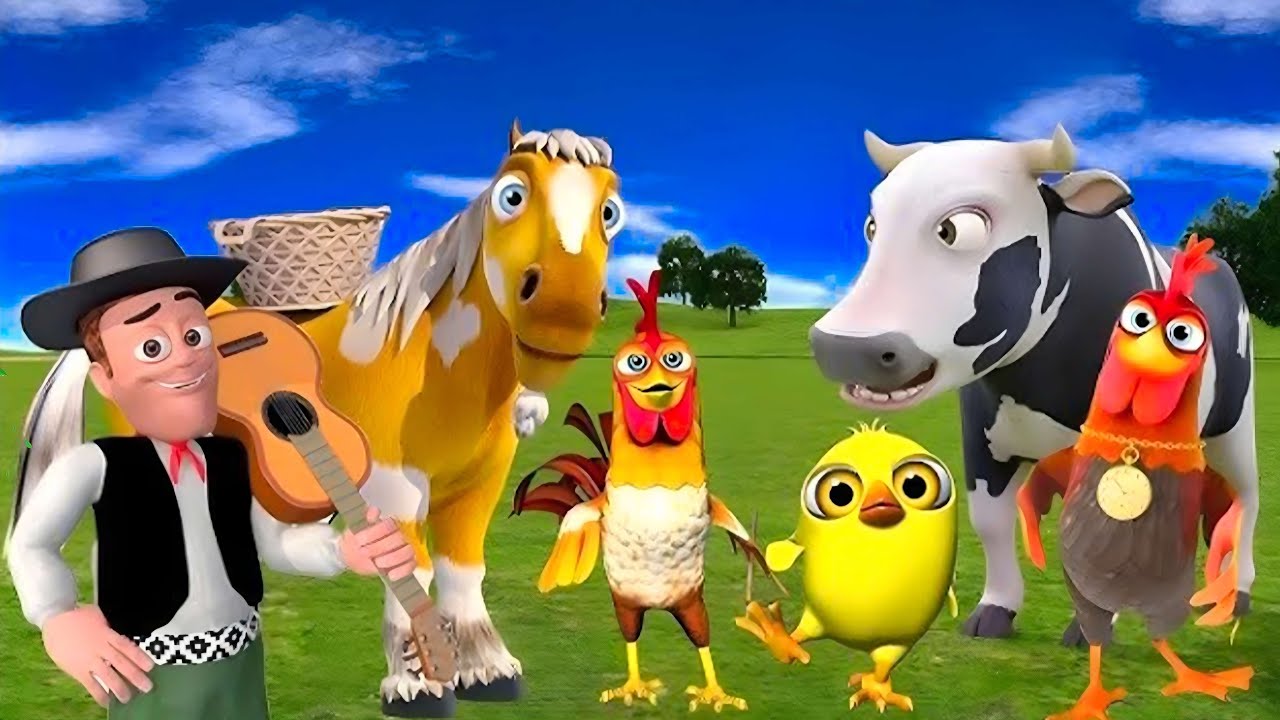 El Pollito pío 3d - el Toro y el Tractor de la Granja Part#734 -el ...