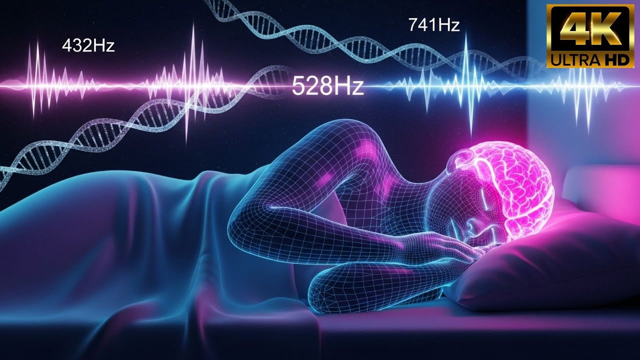 432Hz + 528Hz + 741Hz Deep Healing Sleep Music for Full Body ...