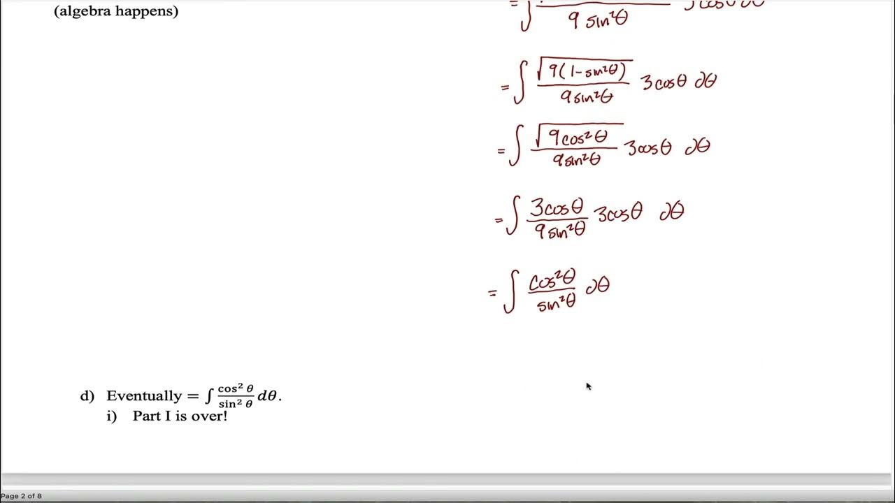 Trig Substitutions - Arctan example - YouTube