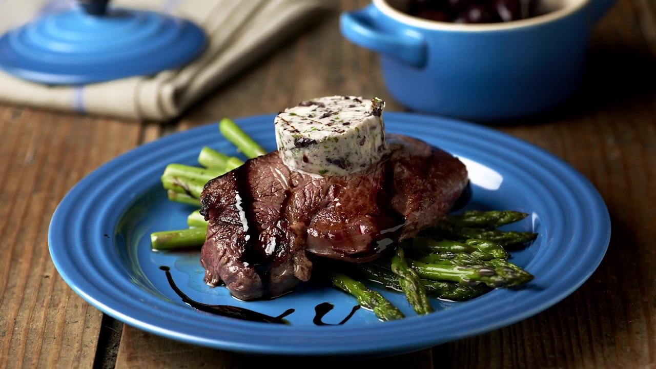 Receitas Le Creuset: Lombo de novilho grelhado com manteiga de ...