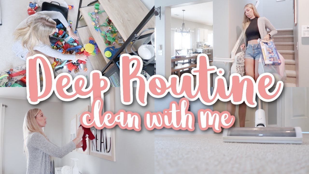 ROUTINE DEEP CLEAN WITH ME // CLEANING MOTIVATION // TYPICALLY KATIE ...