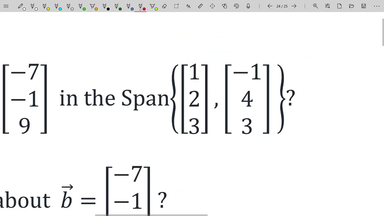 Linear Equations In Linear Algebra - Vector Equations - Span - Youtube
