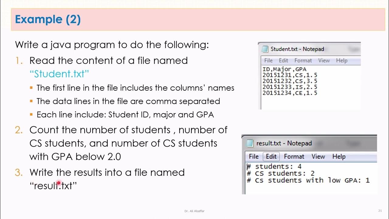 Lesson 11 Example 2 on Reading a Text File 2022 - YouTube