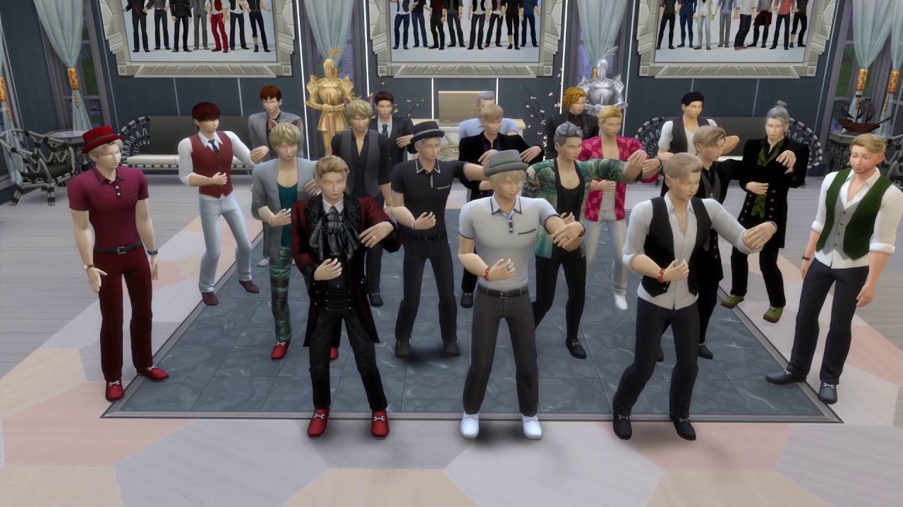 My Sims 4 Household Dancing "Puppet Dance" - YouTube