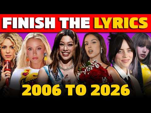 Liedtext-Challenge: Vervollständige die Songtexte von 2006 bis 2026 🎶