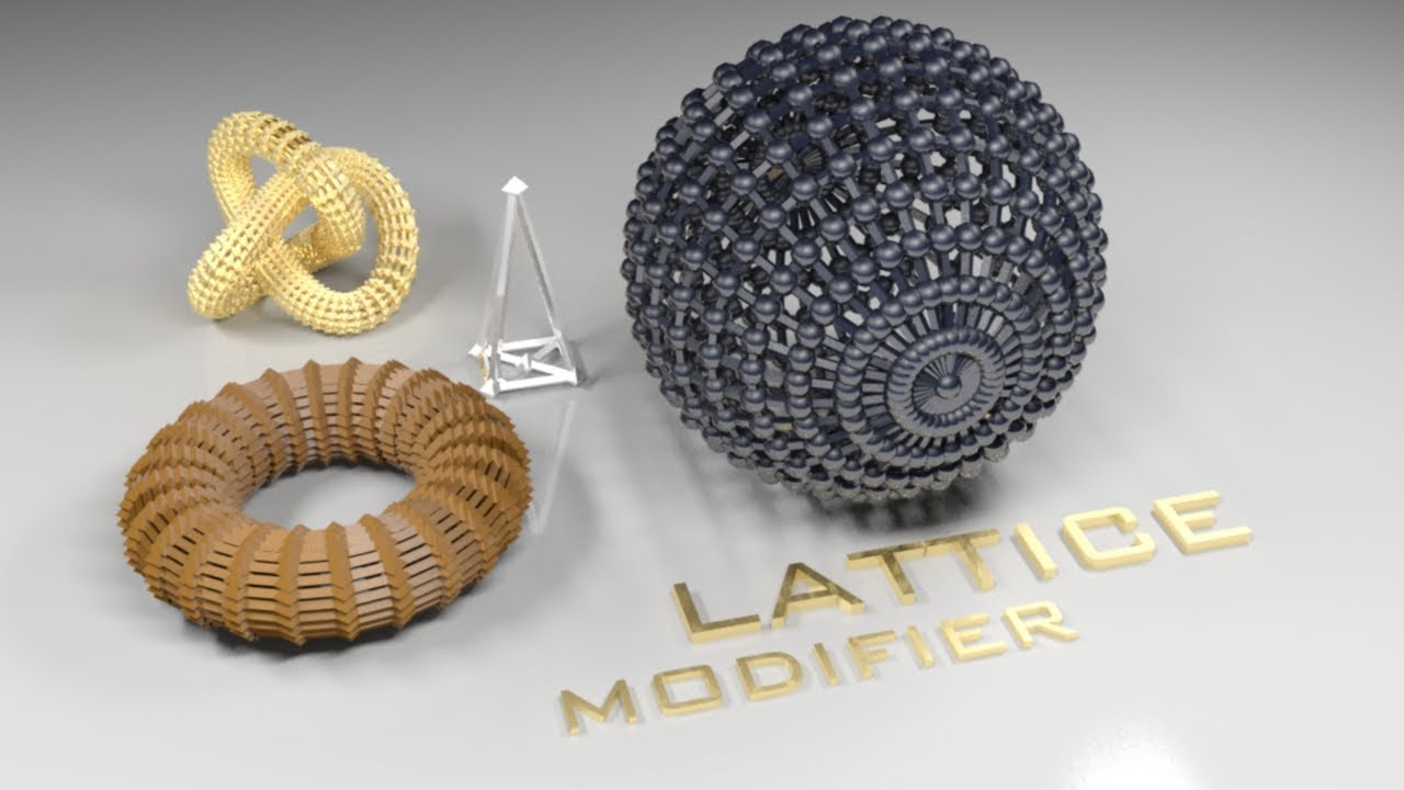 3DS MAX LATTICE MODIFIER - YouTube