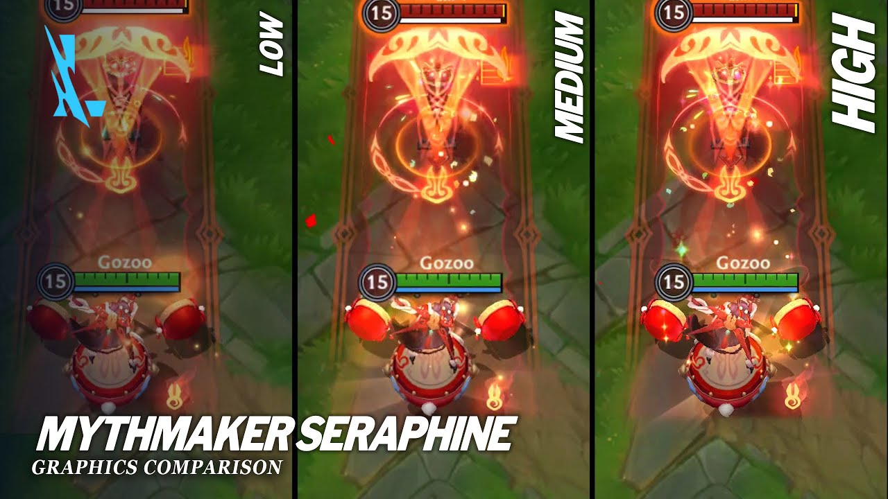Mythmaker Seraphine Graphics Comparison - Wild Rift - YouTube