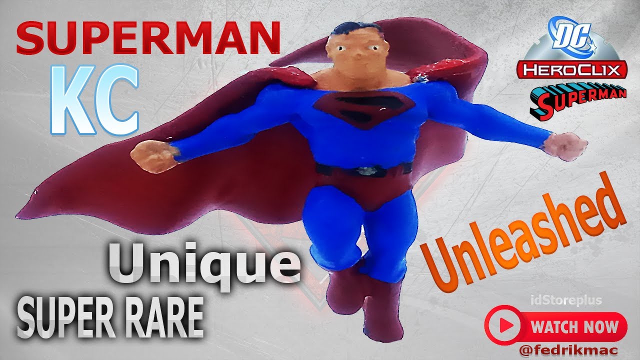 Miniature Superman KC 095 Unique Unleashed DC Heroclix SUPER RARE - YouTube