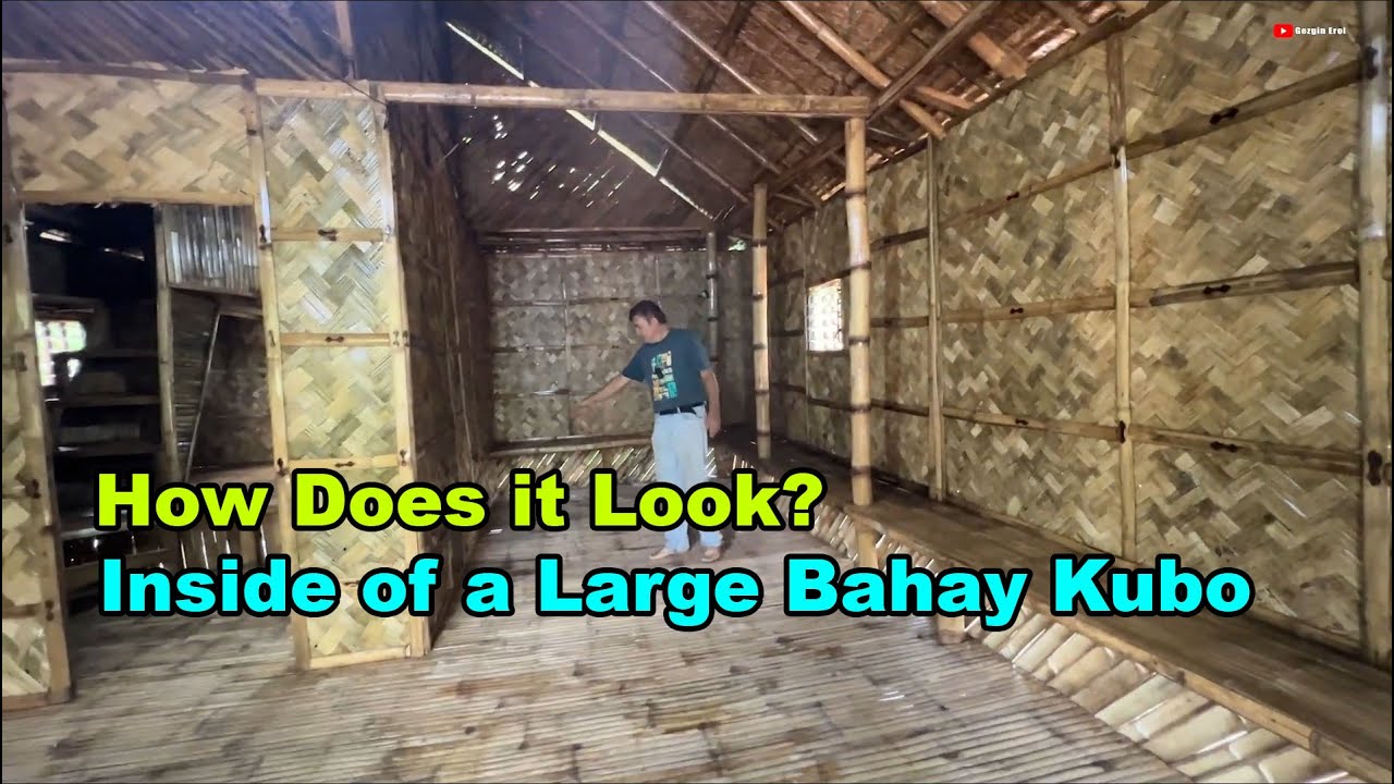 Inside Tour of a Large Bamboo House, Big Bahay Kubo Inside Tour - YouTube