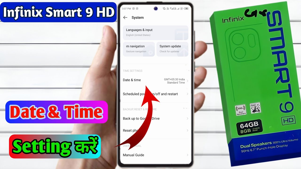 infinix smart 9 hd 5g date & time setting kaise kare | how to set date ...