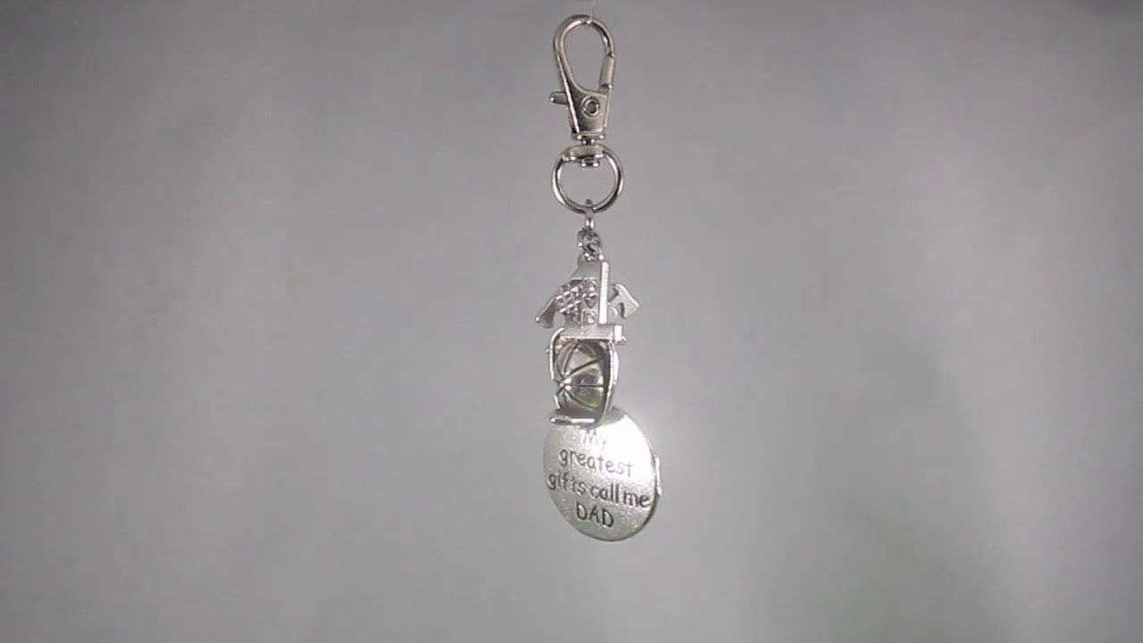 AuntShelly.com ~ Customized #1 Dad Key Chain Dangle for Firemen - YouTube