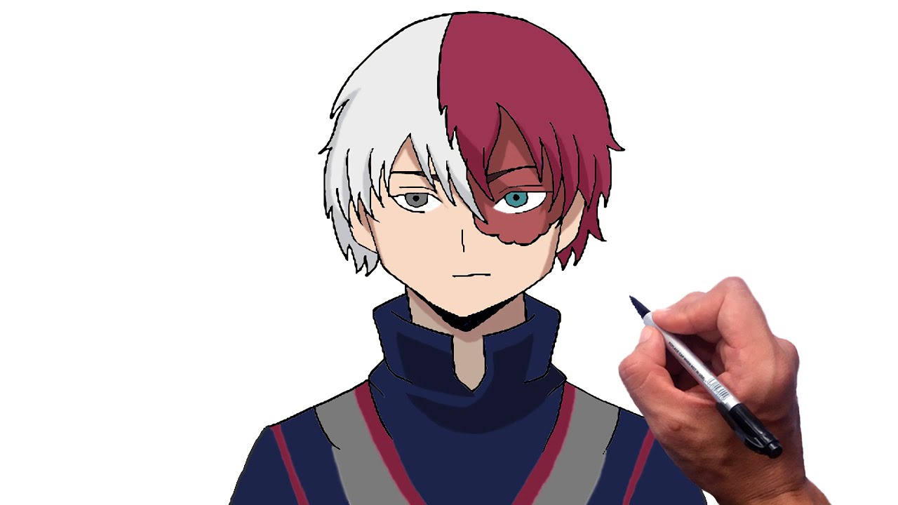 How to Draw Shoto Todoroki | My Hero Academia - Step by step - YouTube