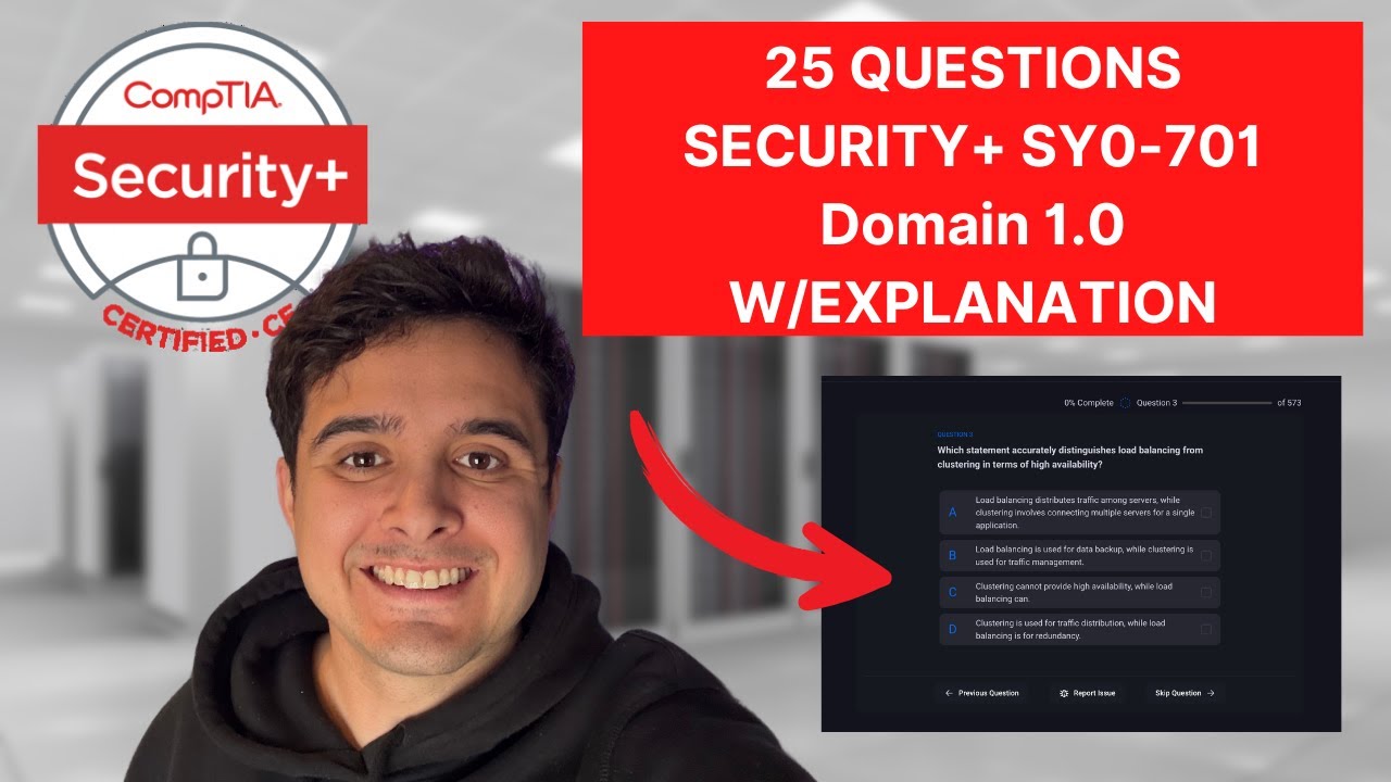 CompTIA Security+ Practice Exam Questions. SY0-701 - YouTube