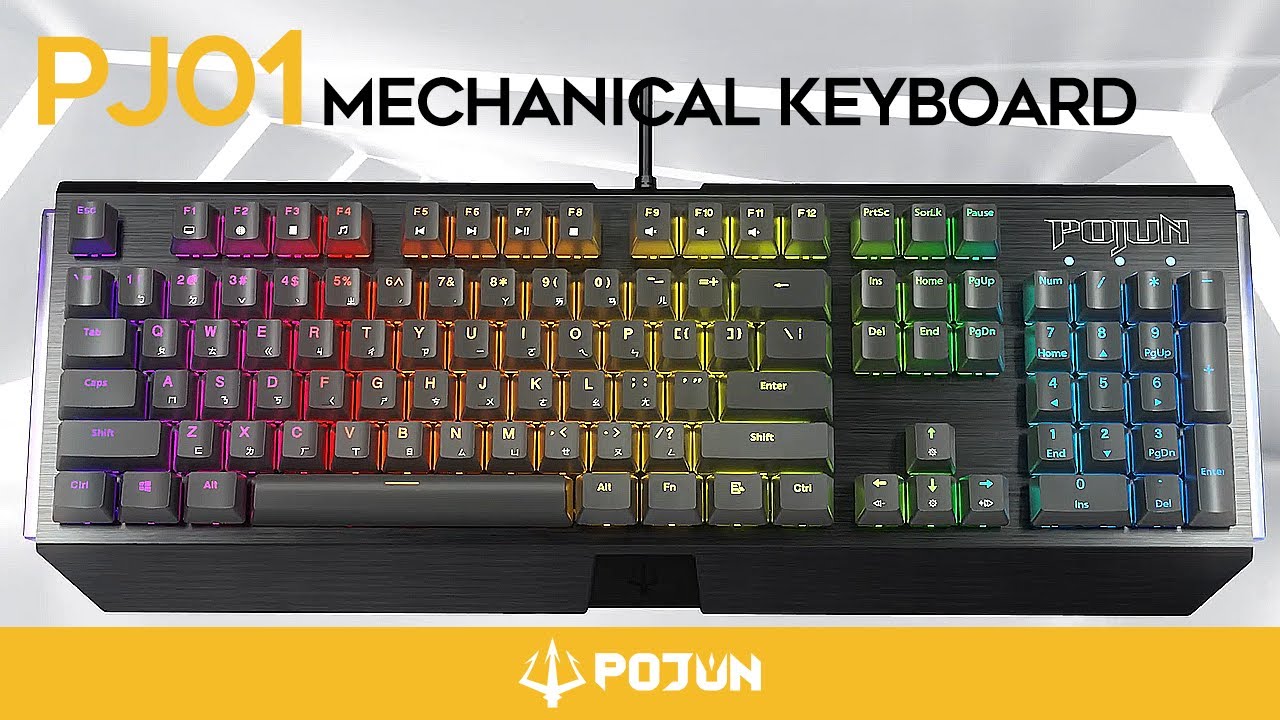 【產品】機械式鍵盤 PJ系列-PJ01 RGB MECHANICAL KEYBOARD 2021│POJUN波軍 - YouTube