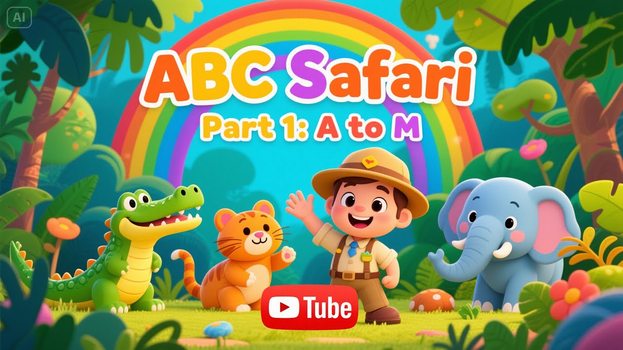 Welcome to ABC Safari! Learn Letters A to M with Animal, #cartoon # ...