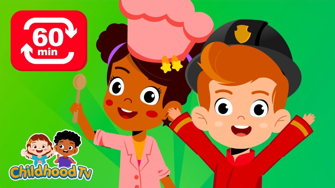 Jobs Jam | 1 hour fun | Learning with ChildhoodTV - YouTube