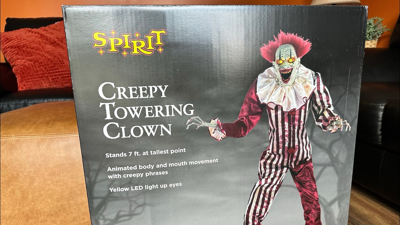 Creepy Towering Clown is back at Spirit Halloween! #spirithalloween # ...