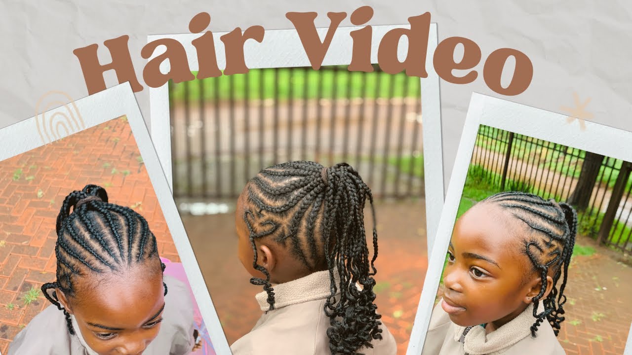 Hair Tutorial/ Hair video/ doing my daughter's hair/Cornrows hairstyle ...