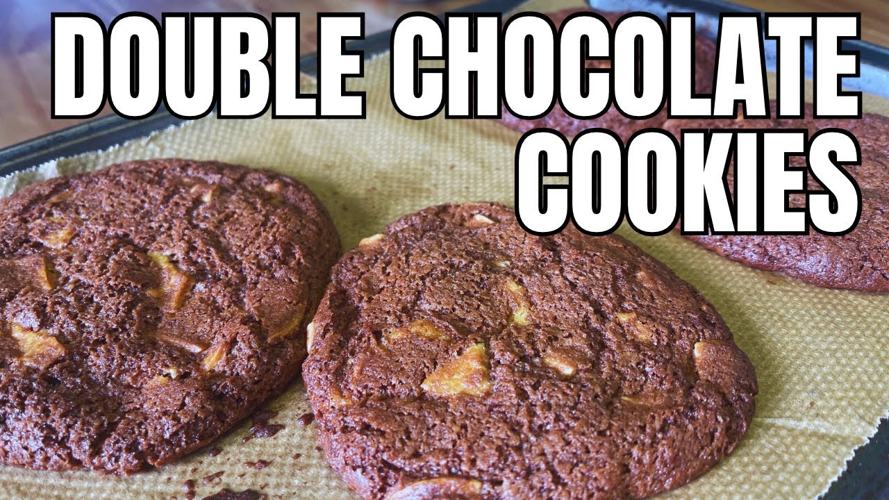 HOW TO MAKE DOUBLE CHOCOLATE CHIP COOKIES - YouTube