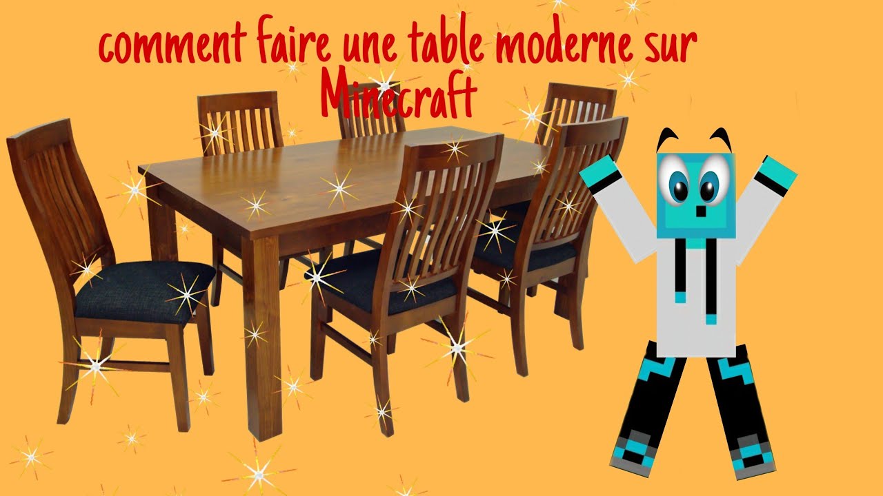 TUTO: Comment faire une table moderne sur Minecraft 😁👍👍 - YouTube