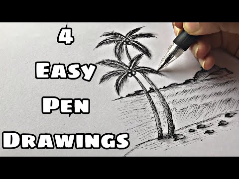 Easy Pen Drawings | Learn Pen and Ink Sketches